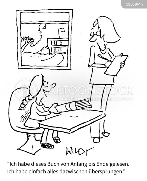 Cartoons und Karikaturen mit Buchcover