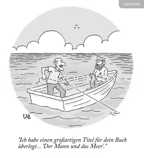 Cartoons und Karikaturen mit Ruderboot