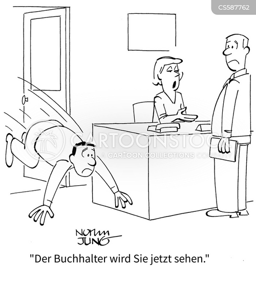 Cartoons und Karikaturen mit Buchhalter