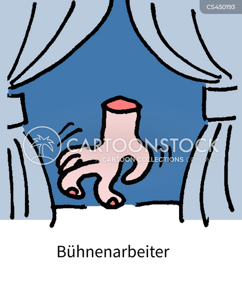 Cartoons und Karikaturen mit Theater Prop