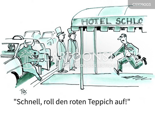 Cartoons und Karikaturen mit Teppich