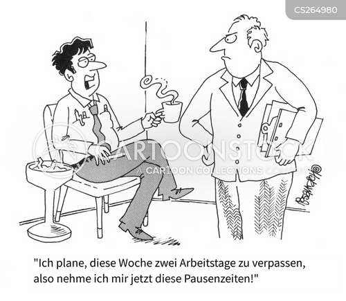 Cartoons und Karikaturen mit Pause