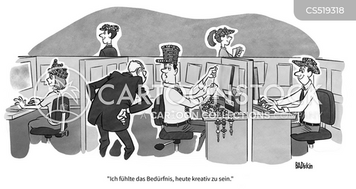 Cartoons und Karikaturen mit Kreativ Sein