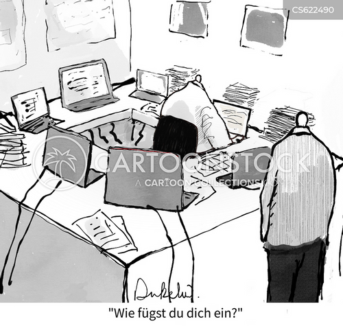 Cartoons und Karikaturen mit Onboarding
