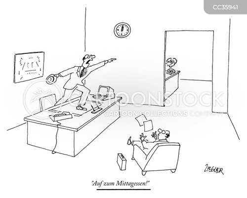 Cartoons und Karikaturen mit Pausezeit