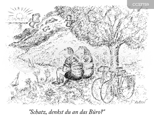 Cartoons und Karikaturen mit Arbeit Mit Nach Hause Nehmen