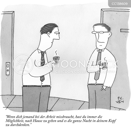 Cartoons und Karikaturen mit Arbeitsplatzmobbing