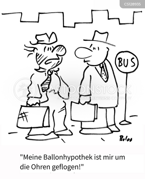 Cartoons und Karikaturen mit Ballonhypotheken