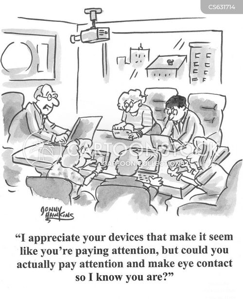 Paying Attention Cartoon