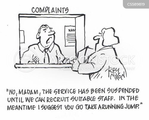 Complaints Dept Cartoons and Comics - funny pictures from CartoonStock