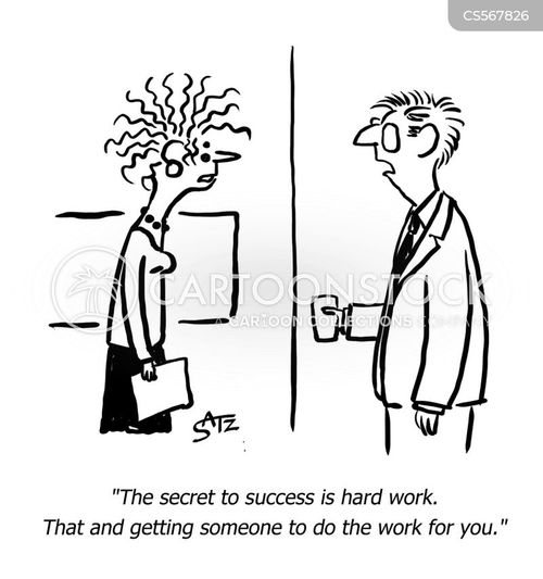 Hard Work Funny Cartoon