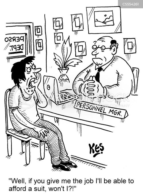 Interview Suit Cartoons and Comics - funny pictures from CartoonStock