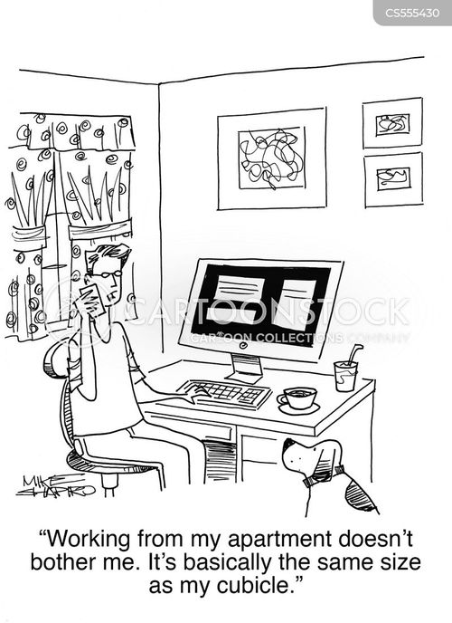 Cartoon Cubicle Oifig