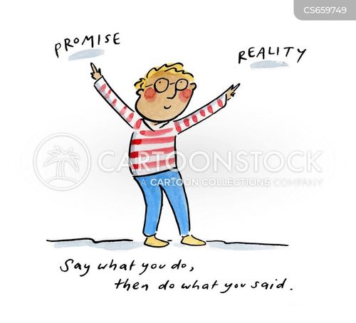 Saying Vs Doing Cartoons and Comics - funny pictures from CartoonStock