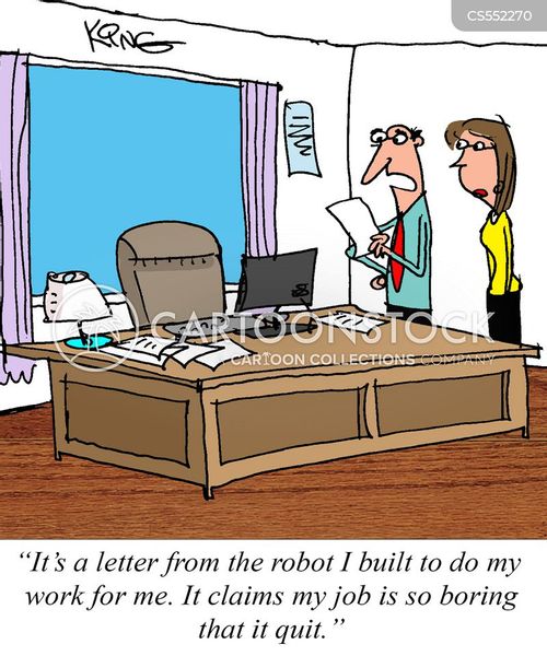 Bored At Work Cartoon