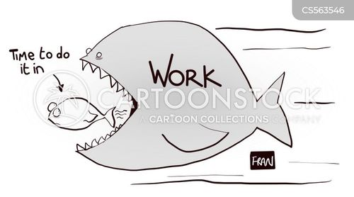 Shark Fatigue Cartoons and Comics - funny pictures from CartoonStock