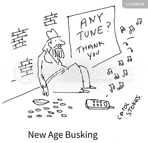 Cartoons und Karikaturen mit Umgekehrtes Busking