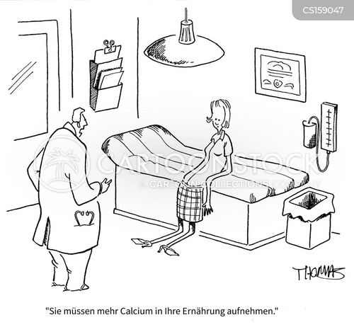 Cartoons und Karikaturen mit Kalziumreiche Lebensmittel