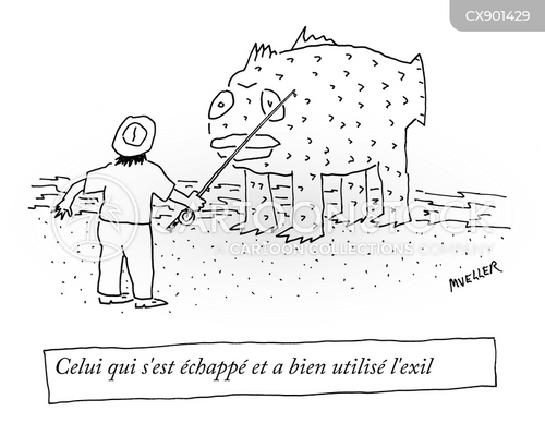 Dessins humoristique et caricaturés avec Exil