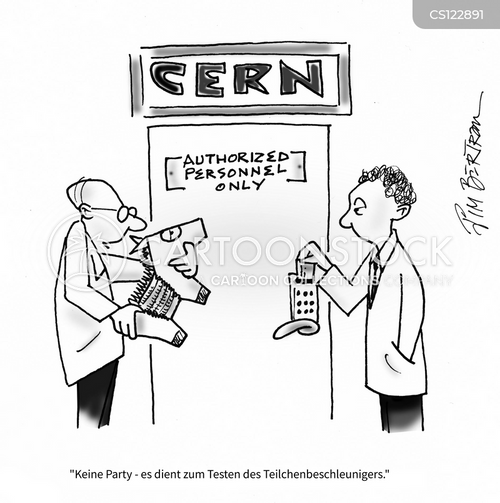 Cartoons und Karikaturen mit Cern-labor