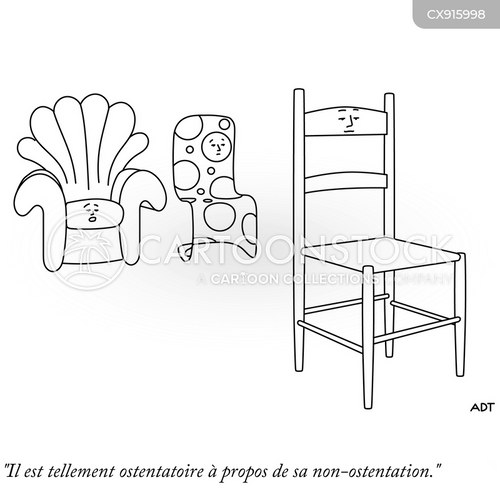 Dessins humoristique et caricaturés avec Designs De Chaises