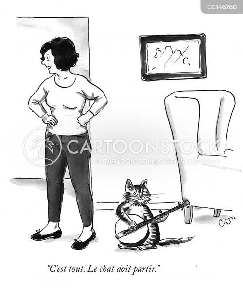 Dessins humoristique et caricaturés avec Chats D'extérieur