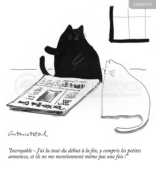 Dessins humoristique et caricaturés avec Article De Journal