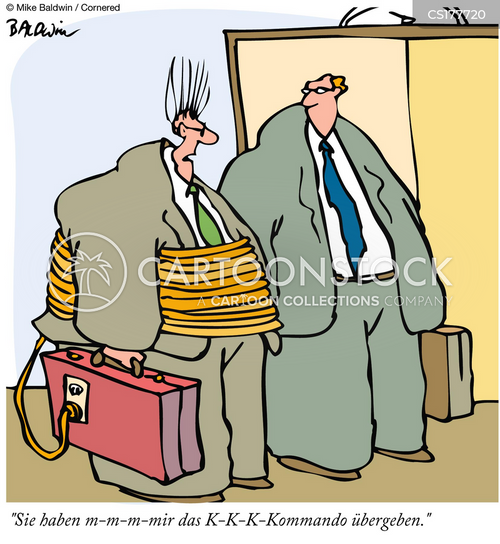 Cartoons und Karikaturen mit Kommandieren