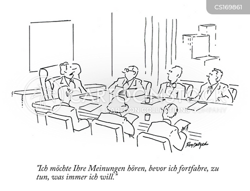 Cartoons und Karikaturen mit Kommandieren