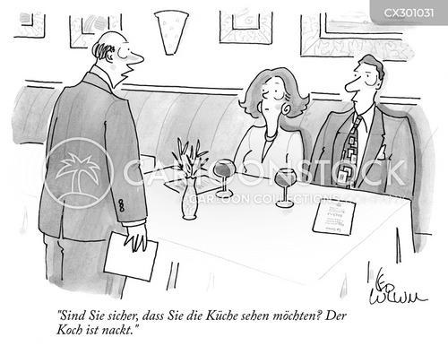 Cartoons und Karikaturen mit Kochschule