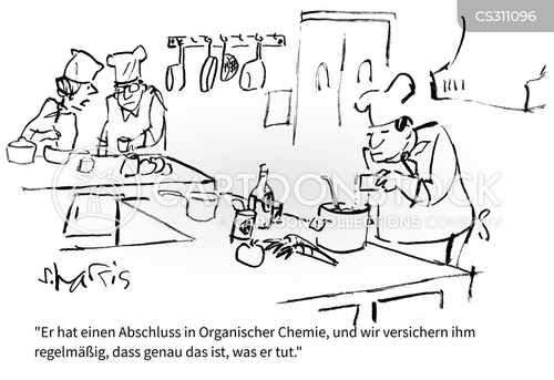 Organische Chemie Cartoon Cartoons Und Karikaturen Mit Chemie Set