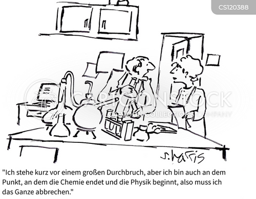 Cartoons und Karikaturen mit Chemiker
