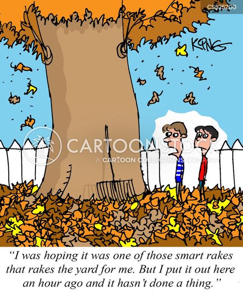 Autumn Chores Cartoons and Comics - funny pictures from CartoonStock