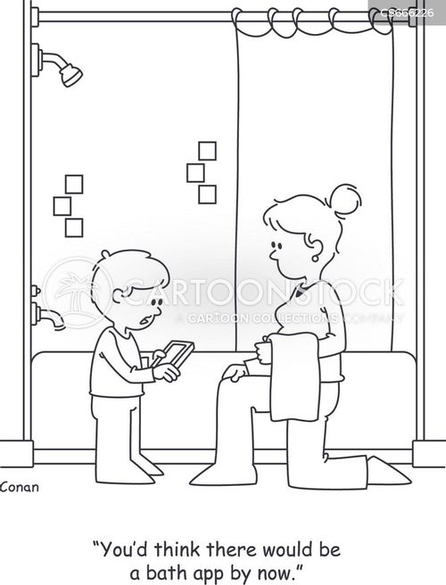 Bath App Cartoons and Comics - funny pictures from CartoonStock