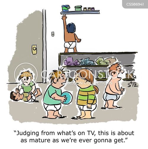 Television Shwo Cartoons and Comics - funny pictures from CartoonStock