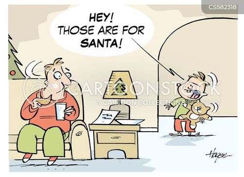 Santa's Cookies Cartoons and Comics - funny pictures from CartoonStock