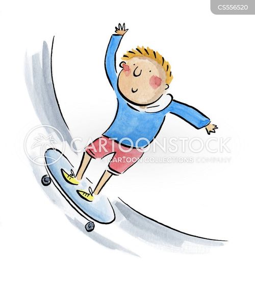 Skateboard Tricks Cartoons and Comics - funny pictures from CartoonStock