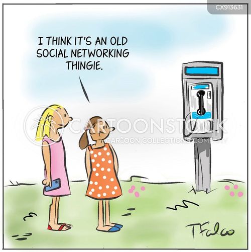 Funny Cell Phone Cartoon