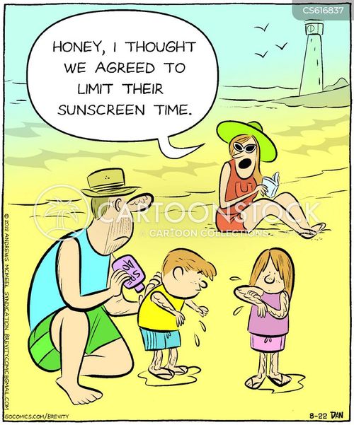 Sunscreen Cartoons and Comics - funny pictures from CartoonStock