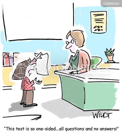 Grappige Schooltestcartoons