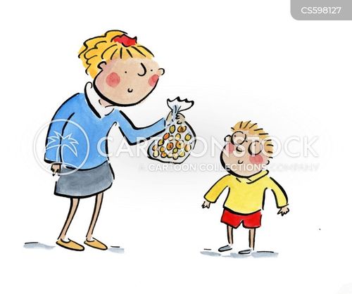 Sweets Sharing Cartoons and Comics - funny pictures from CartoonStock