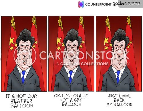 Chinese-us Balloon Cartoons and Comics - funny pictures from CartoonStock