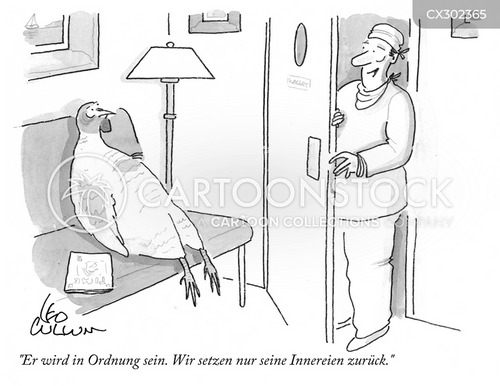 Cartoons und Karikaturen mit Postoperative Betreuung