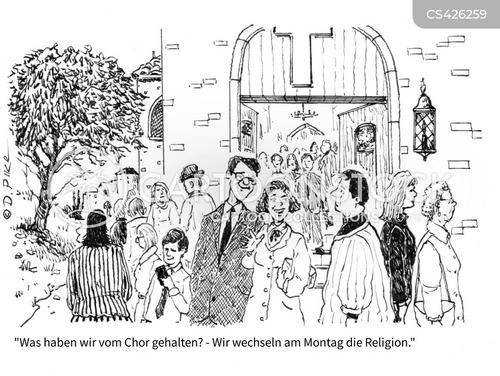 Cartoons und Karikaturen mit Chor