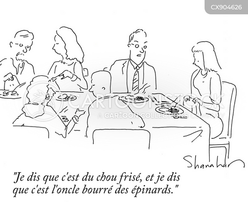 Dessins humoristique et caricaturés avec Repas Festifs
