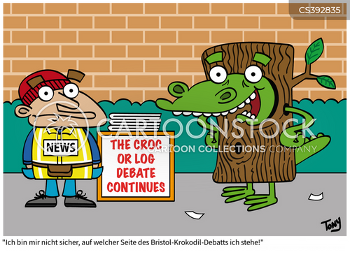 Cartoons und Karikaturen mit Krokodils