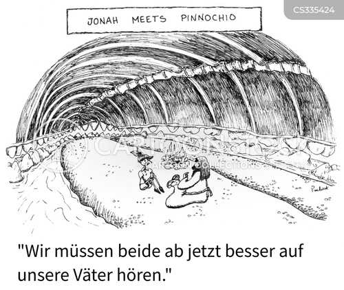 Cartoons und Karikaturen mit Buch Jonah