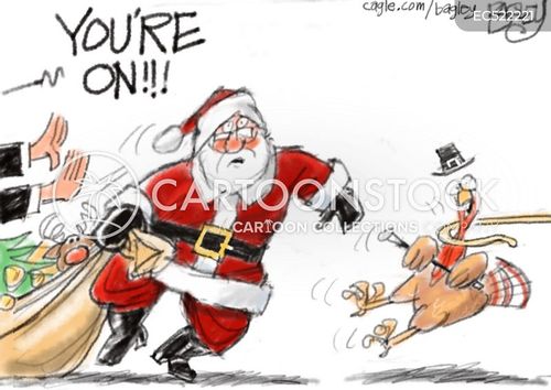 Christmas Rush Cartoons and Comics - funny pictures from CartoonStock