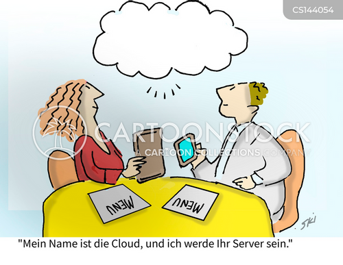 Cartoons und Karikaturen mit Cloud-konto