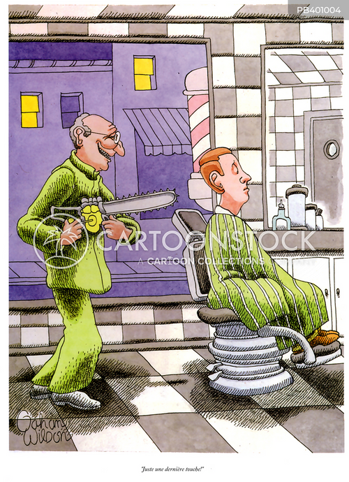 Dessins humoristique et caricaturés avec Coiffeur Professionnel